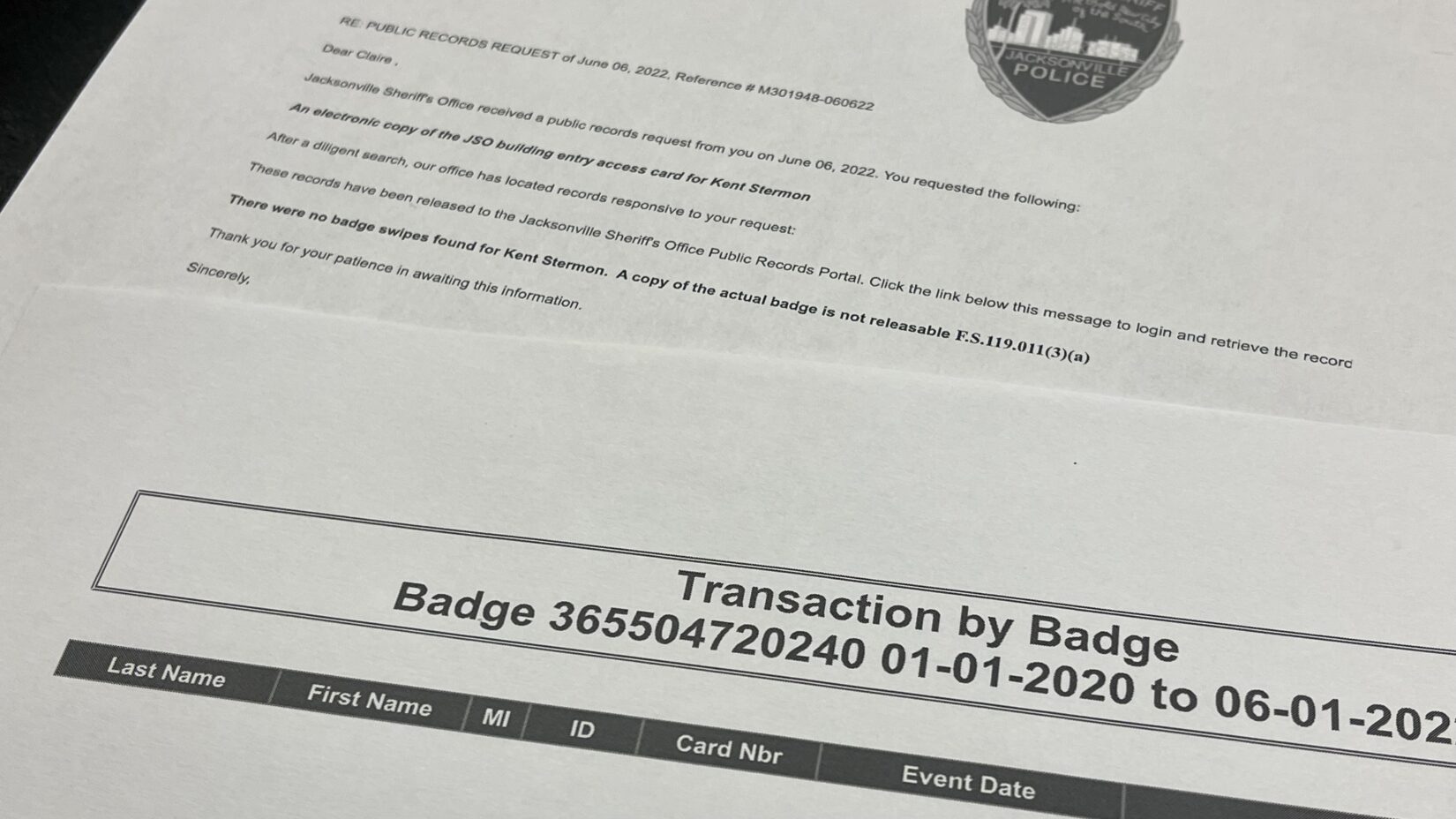 JSO blames software issue for missing Kent Stermon access logs ...